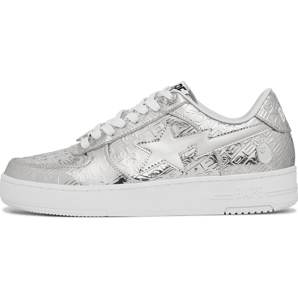 BAPE STA #5 Men’s Gold & Silver Sneaker – Patent Leather Athletic Shoe ...