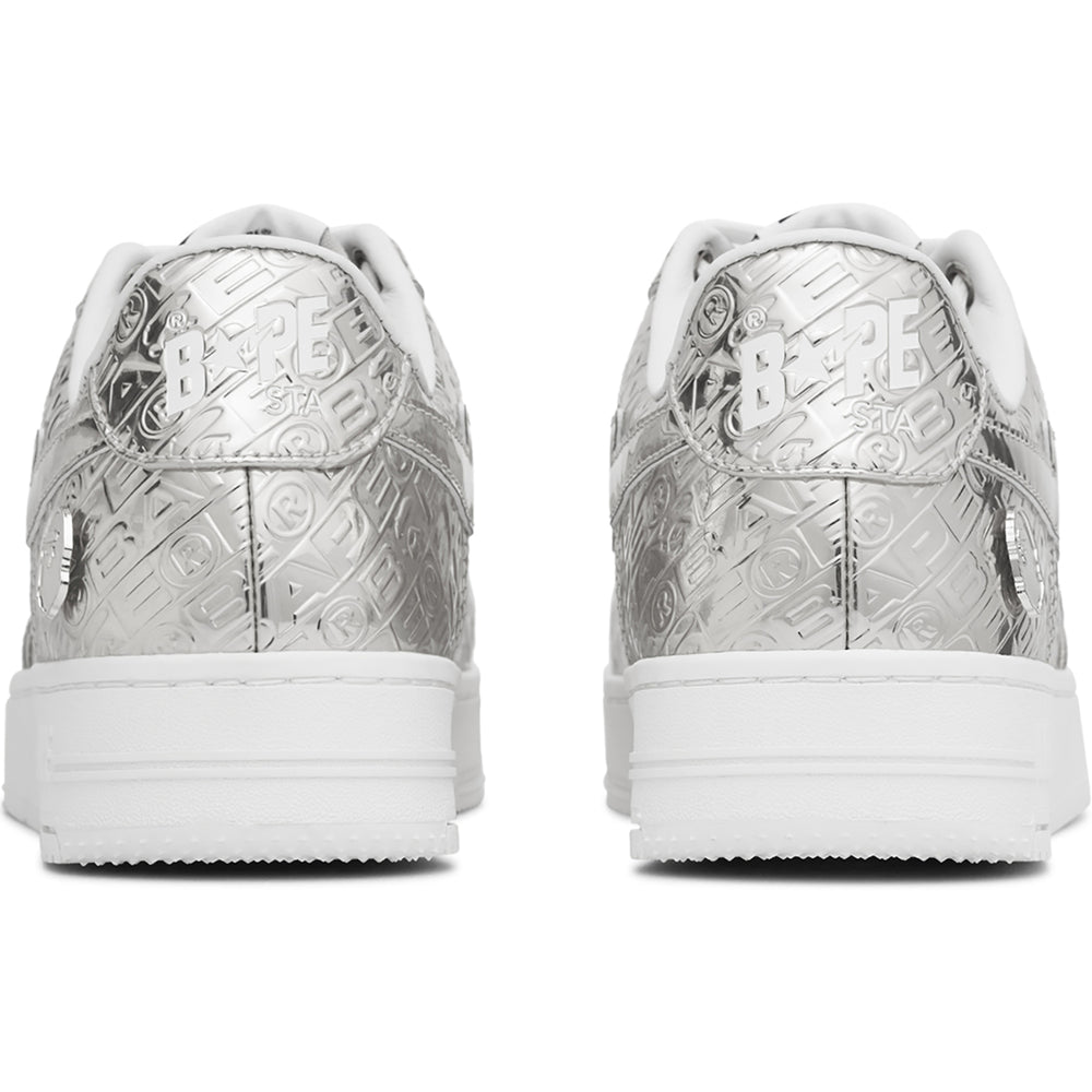 BAPE STA #5 Men’s Gold & Silver Sneaker – Patent Leather Athletic Shoe ...