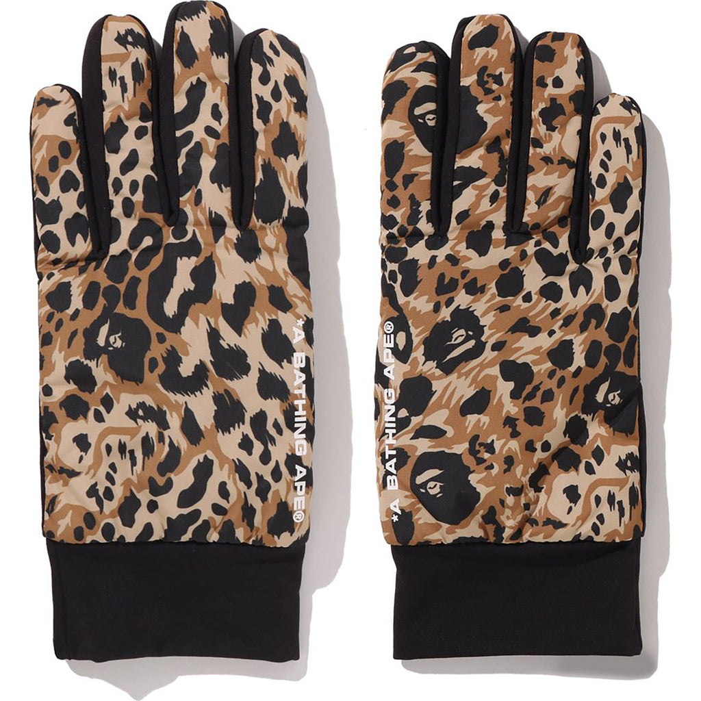 Wild Leopard Pattern Gloves - BAPE Men's Accessories | us.bape.com