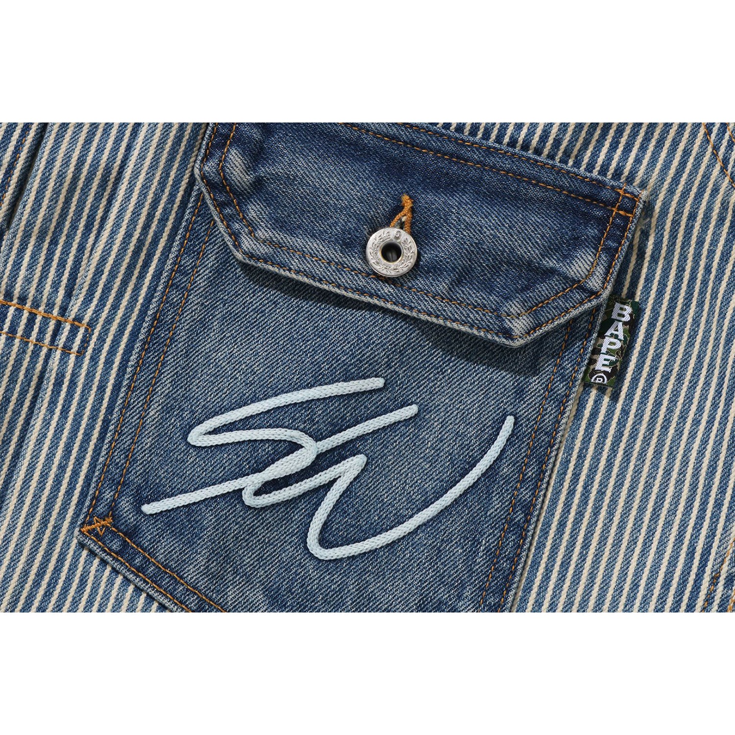 BAPE X SEAN WOTHERSPOON EMBROIDERY DENIM JACKET MENS – us.bape.com