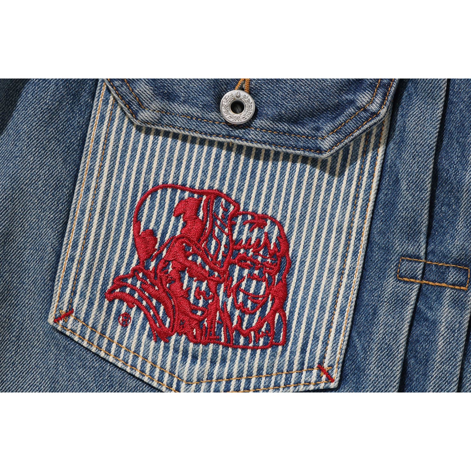 BAPE X SEAN WOTHERSPOON EMBROIDERY DENIM JACKET MENS – us.bape.com