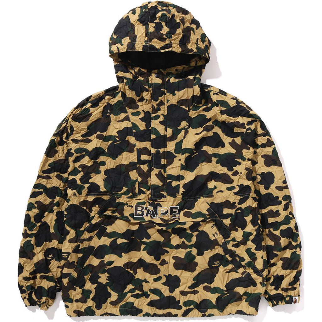 CRINKLE EFFECT 1ST CAMO HALF ZIP HOODIE JACKET MENS – us.bape.com