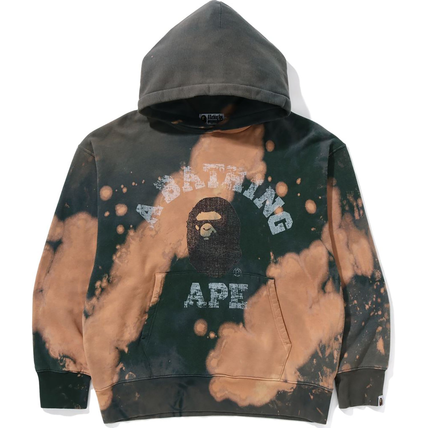 TIE DYE COLLEGE RELAXED FIT PULLOVER HOODIE MENS – us.bape.com