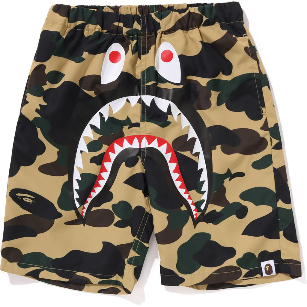 1ST CAMO SHARK BEACH SHORTS KIDS – us.bape.com