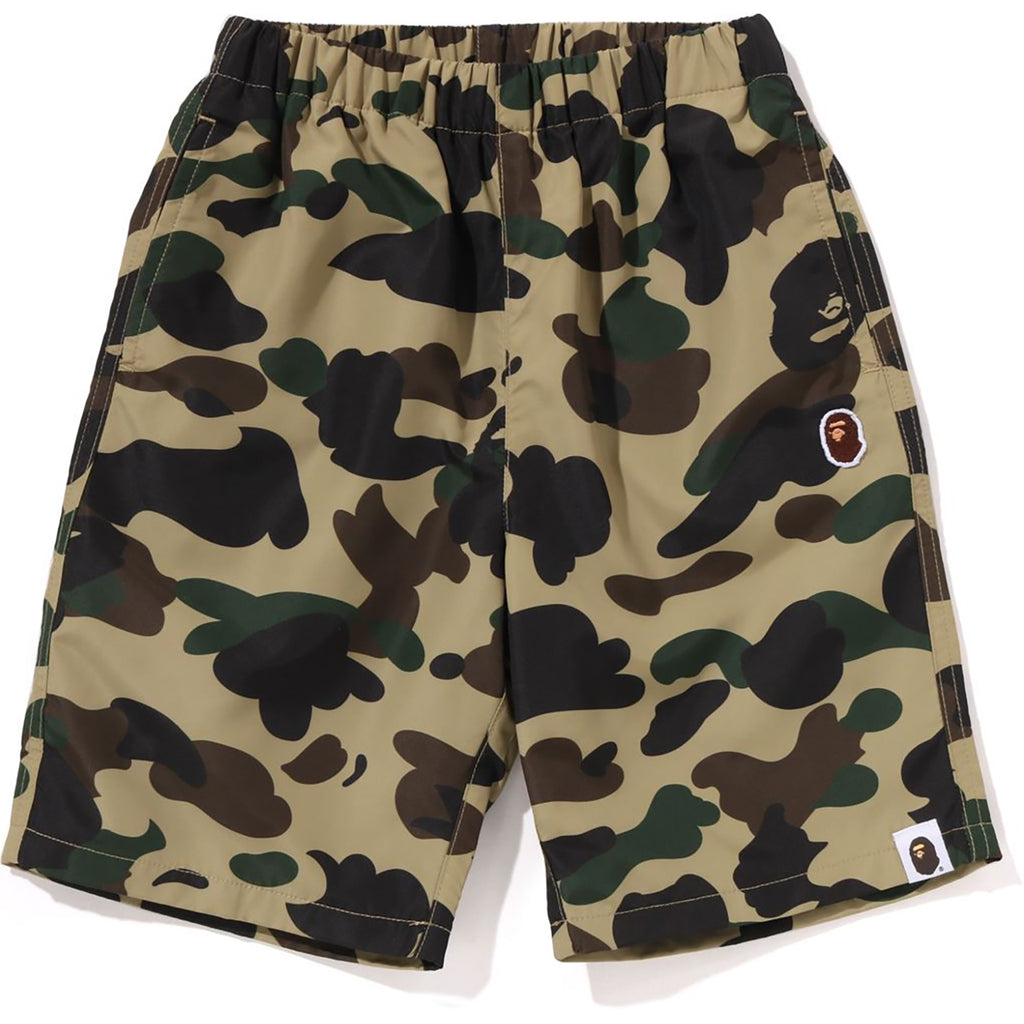 1ST CAMO ONE POINT BEACH SHORTS KIDS – us.bape.com