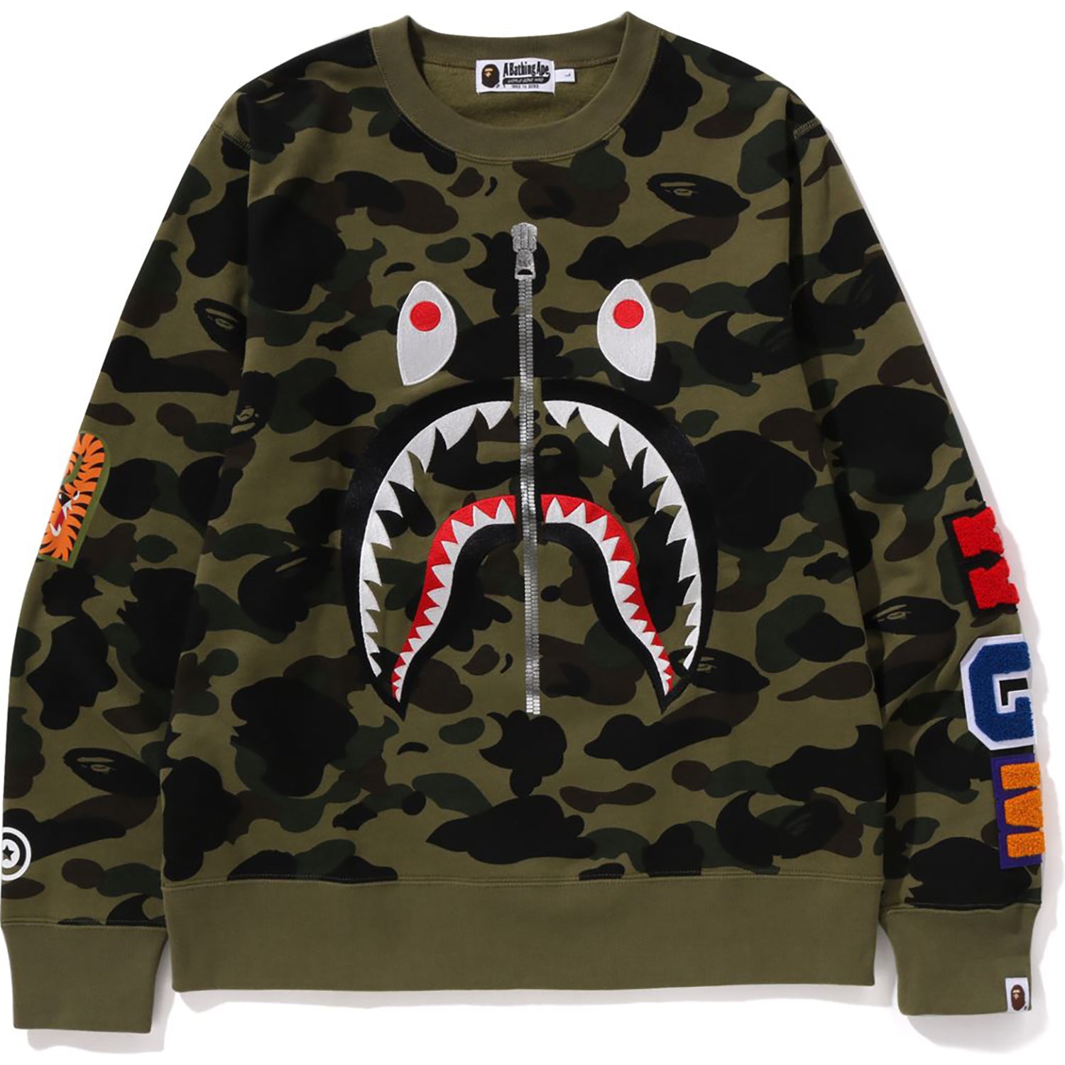 BAPE MENS 1ST CAMO SHARK CREWNECK SWEATSHIRT – us.bape.com