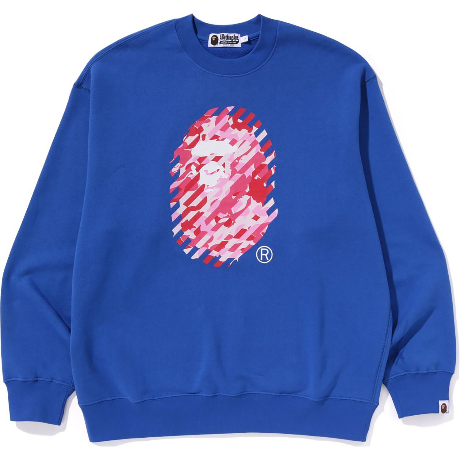 ABC CAMO APE HEAD Relaxed Fit Crewneck Sweatshirt - BAPE Mens – us.bape.com