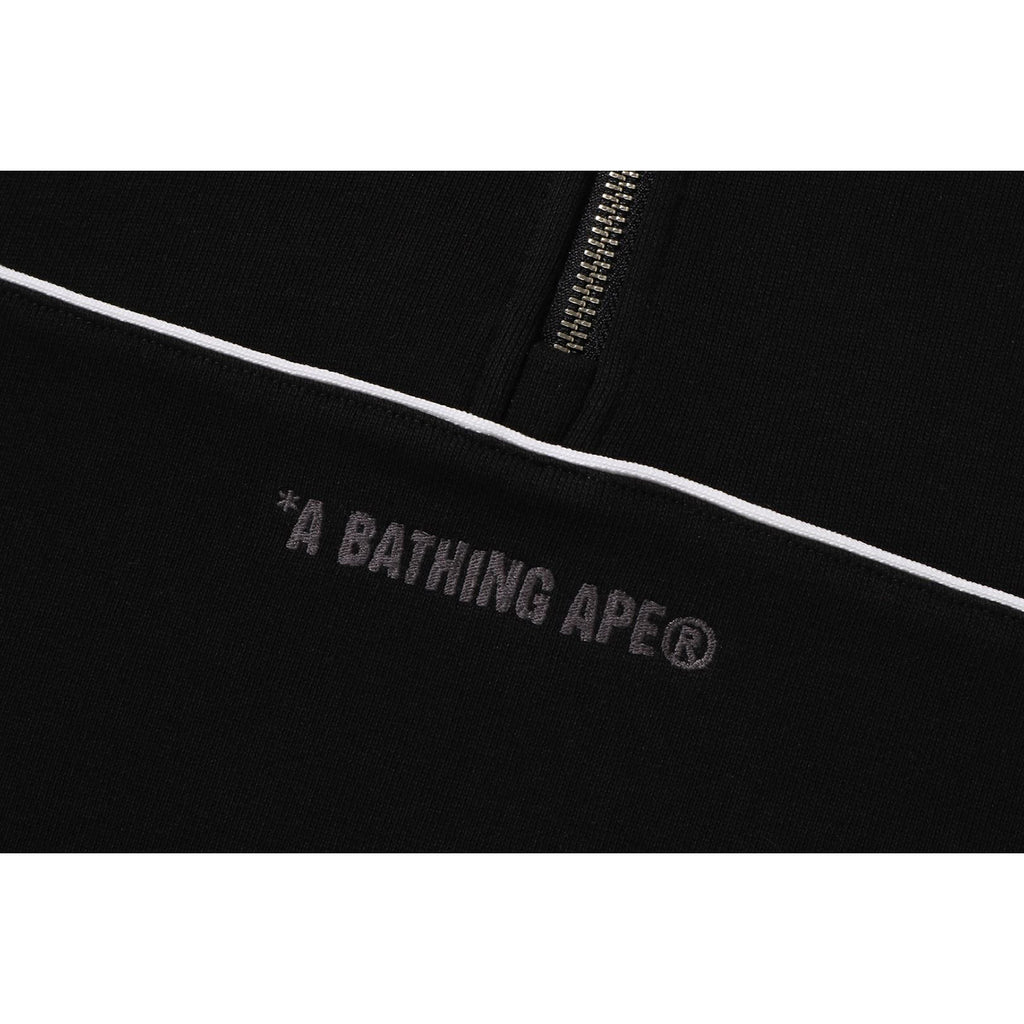 COLLEGE MONOGRAM LOGO HALF ZIP RELAX FIT CREWNECK SWEATSHIRT MENS – us ...