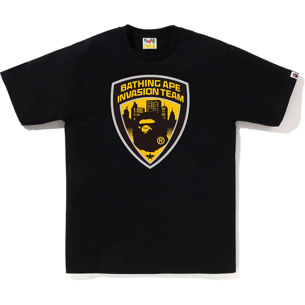 A Bathing Ape Security Emblem Tee - Men's Cotton T-Shirt | BAPE USA ...