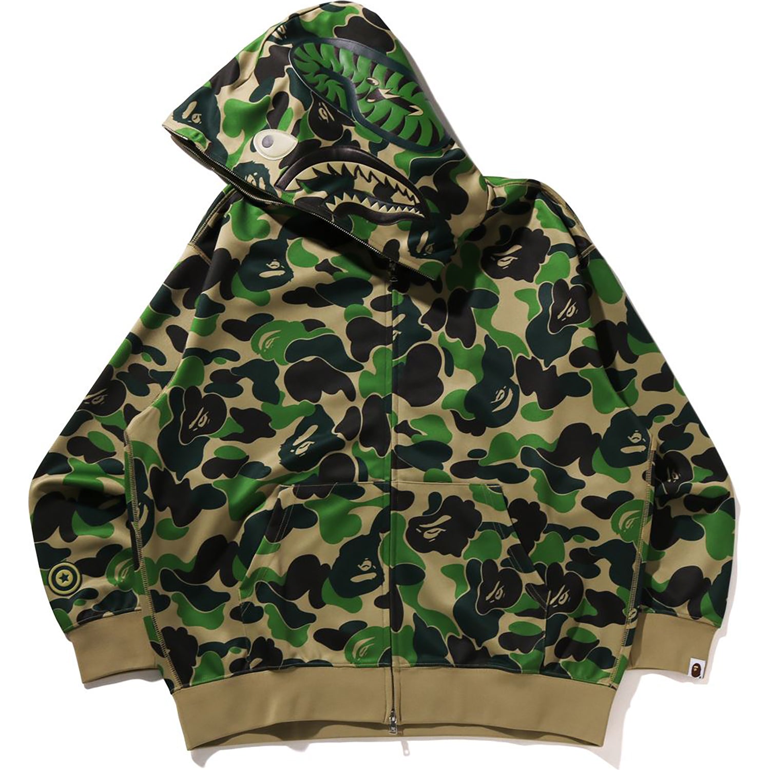 ABC CAMO Shark Full Zip Hoodie - Men's Relaxed Fit | BAPE – us.bape.com