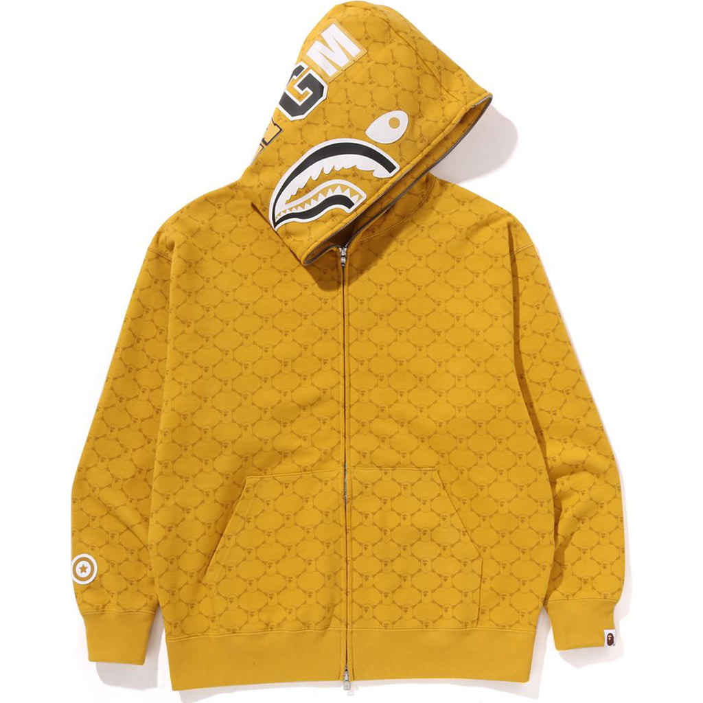 COLLEGE MONOGRAM RELAXED FIT SHARK FULL ZIP HOODIE MENS – us.bape.com