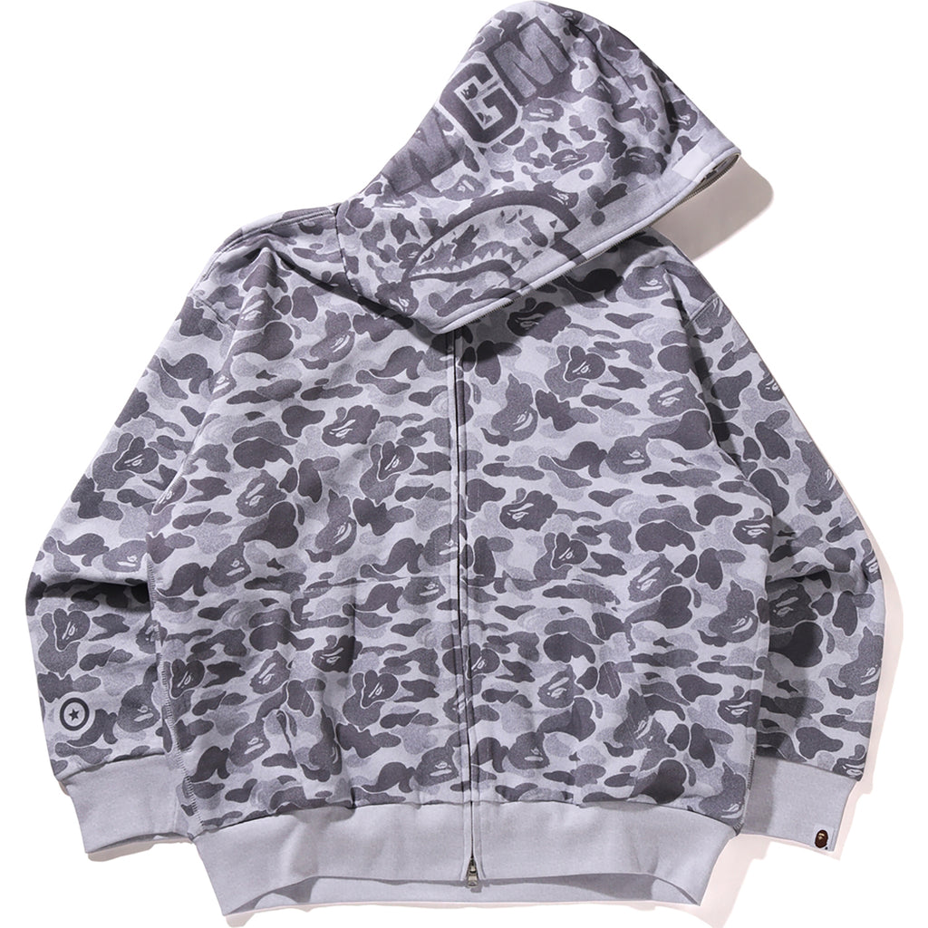 CAMO FAKE PRINT RELAXED FIT SHARK FULL ZIP HOODIE MENS – us.bape.com