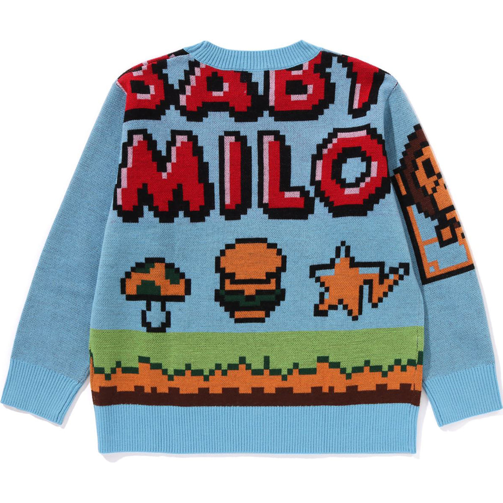 MILO GAME MOTIF WOOL MIX SWEATER KIDS – us.bape.com