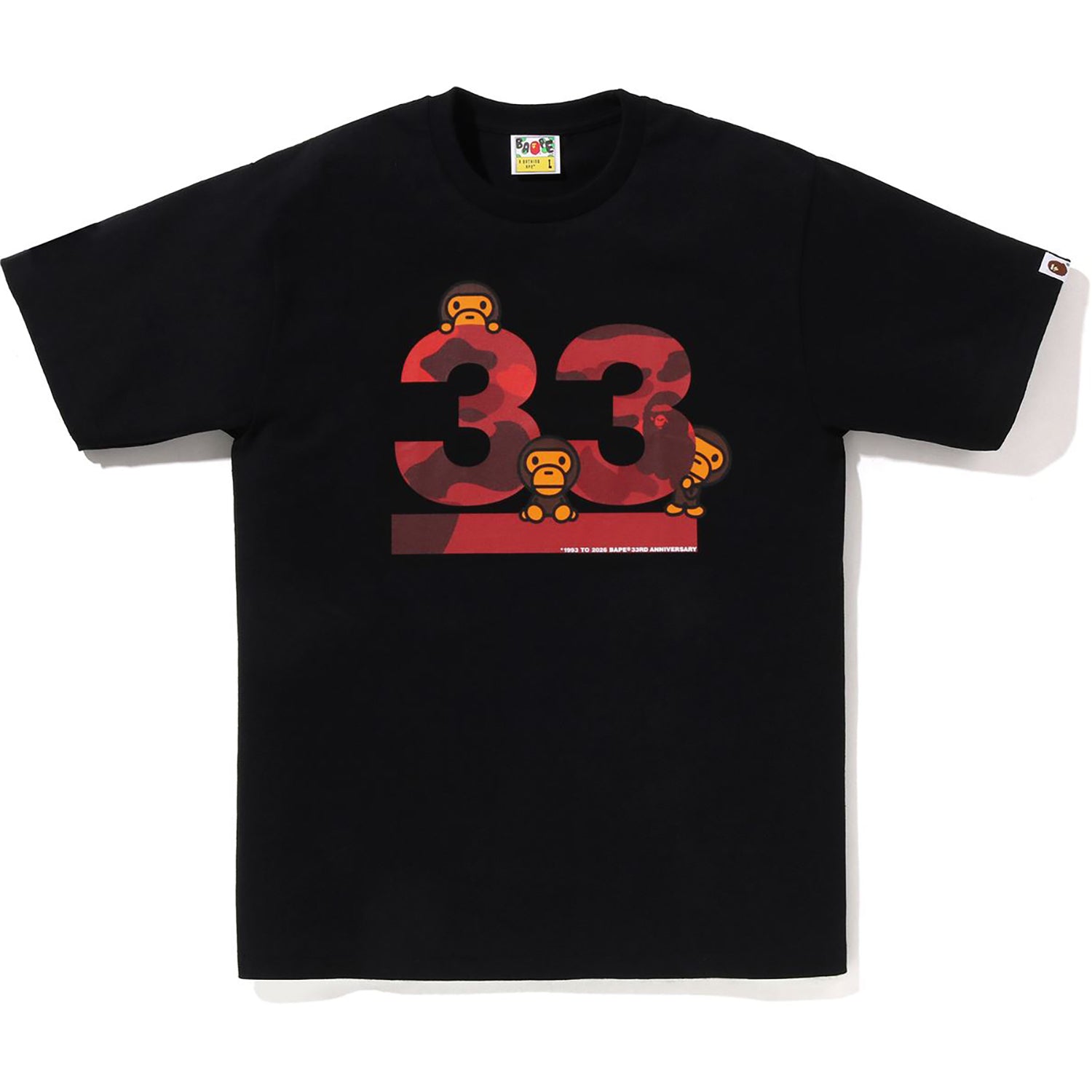A BATHING APE 33RD ANNIV. BABY MILO TEE MENS – us.bape.com